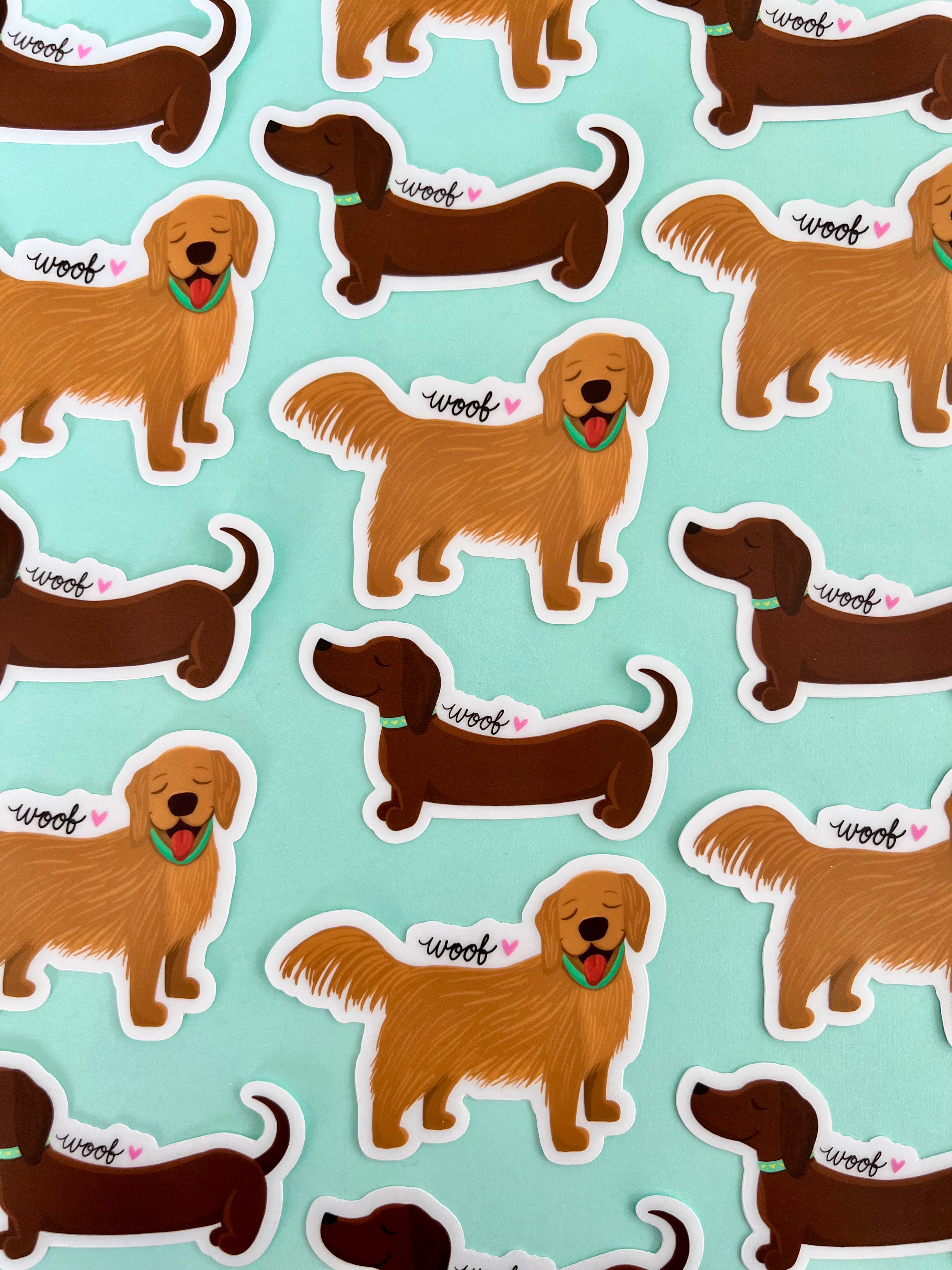 Woof Stickers (options) – CastleArtsCo